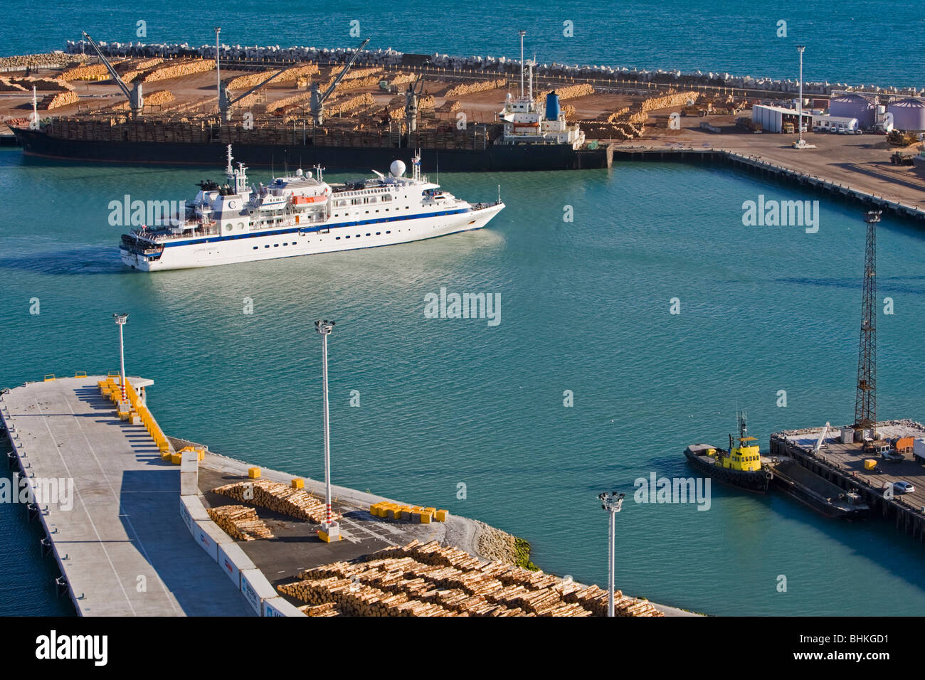 Port of Napier, New Zealand Stock Photo - Alamy