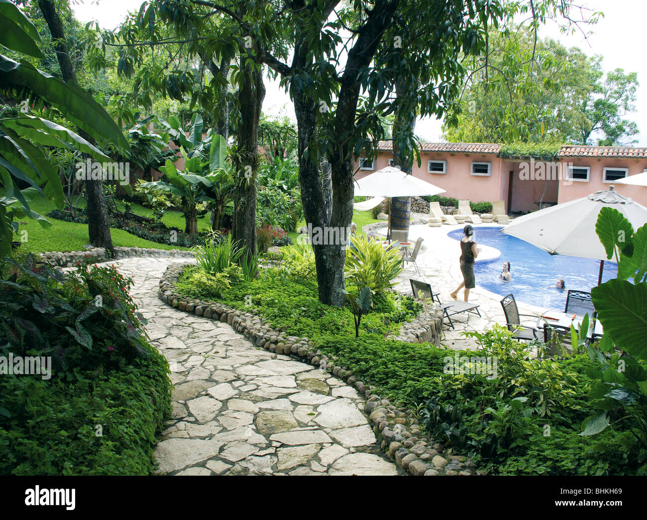 El Salvador. Suchitoto town. Los Almendros hotel Stock Photo - Alamy