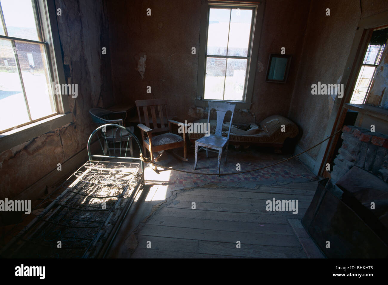 Interior of Miller's House, Bodie State Historic Park, California Stock ...