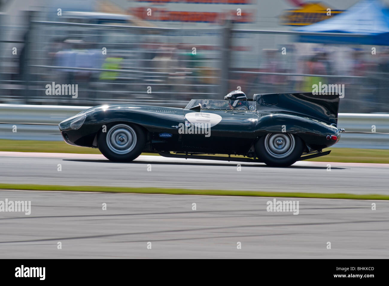 Jaguar D type going around Copse Corner during the RAC Woodcote Trophy ...
