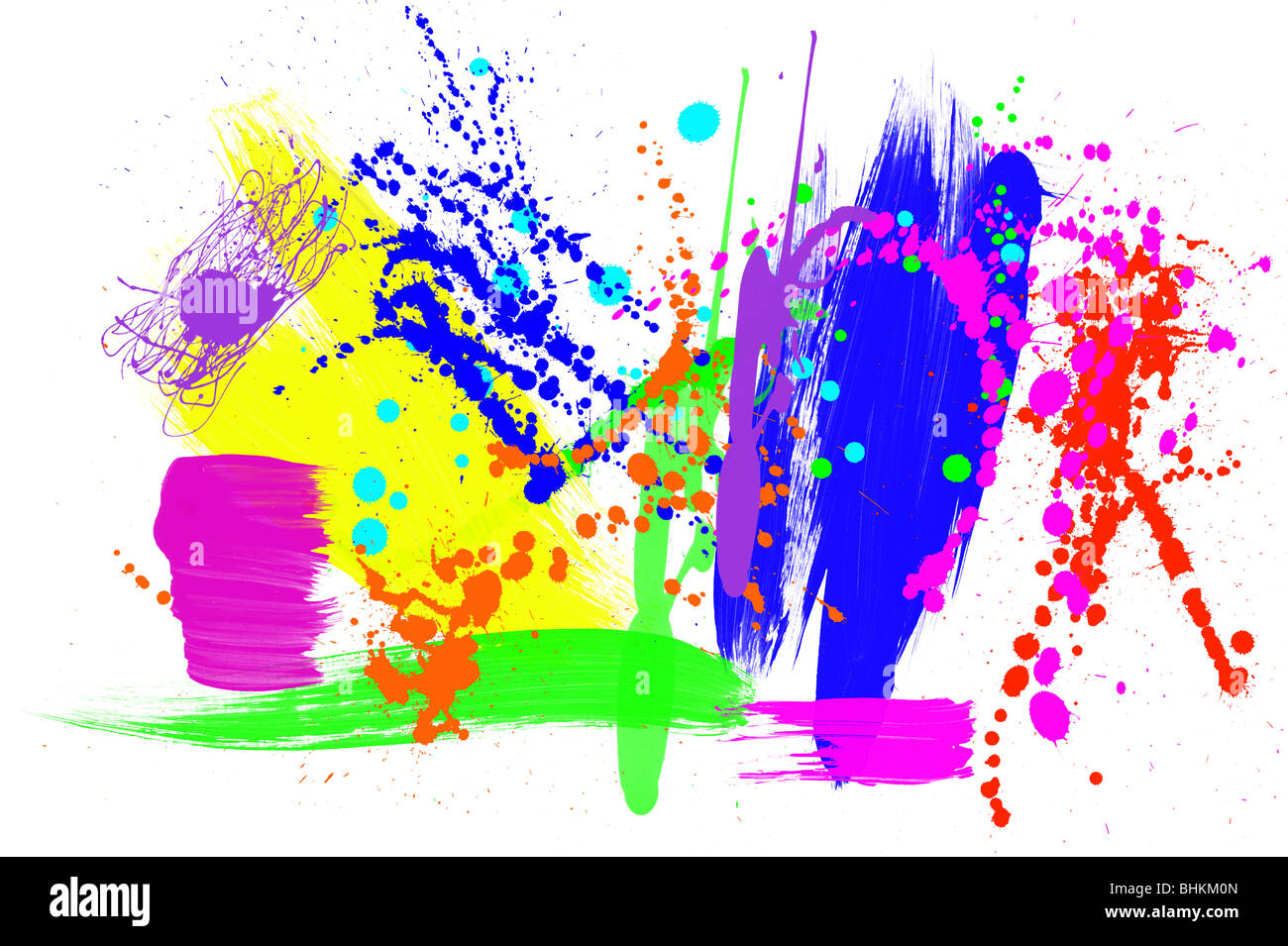 An abstract montage of various paint patterns Stock Photo - Alamy