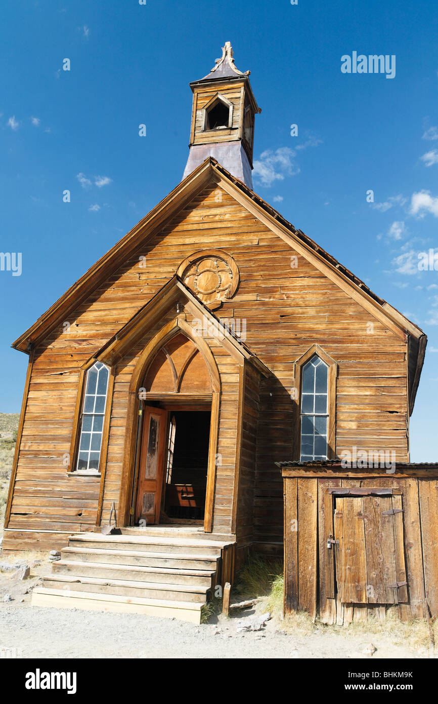 Low Angle View of the Methodist Church, Bodie State Historic Site, California Stock Photo - Alamy