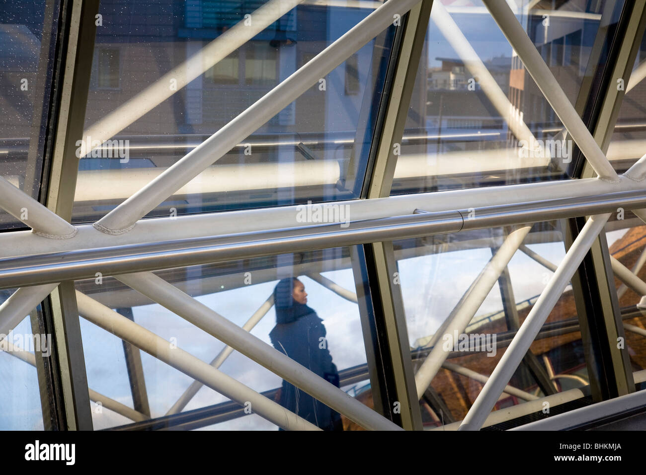 Tubular pedestrian bridge hi-res stock photography and images - Alamy