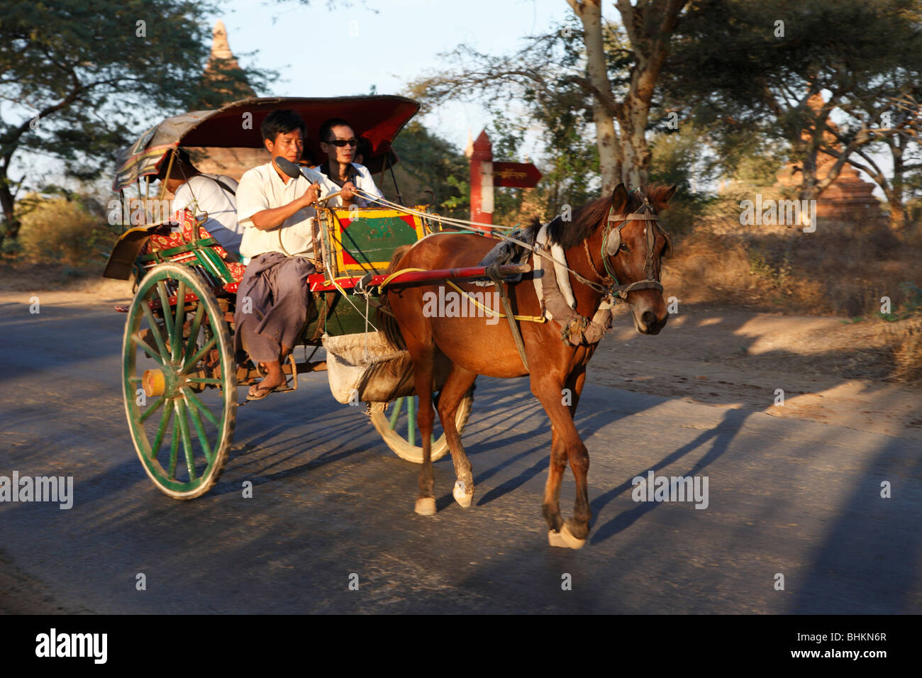 Myanmar, Burma, Bagan, horse cart Stock Photo - Alamy