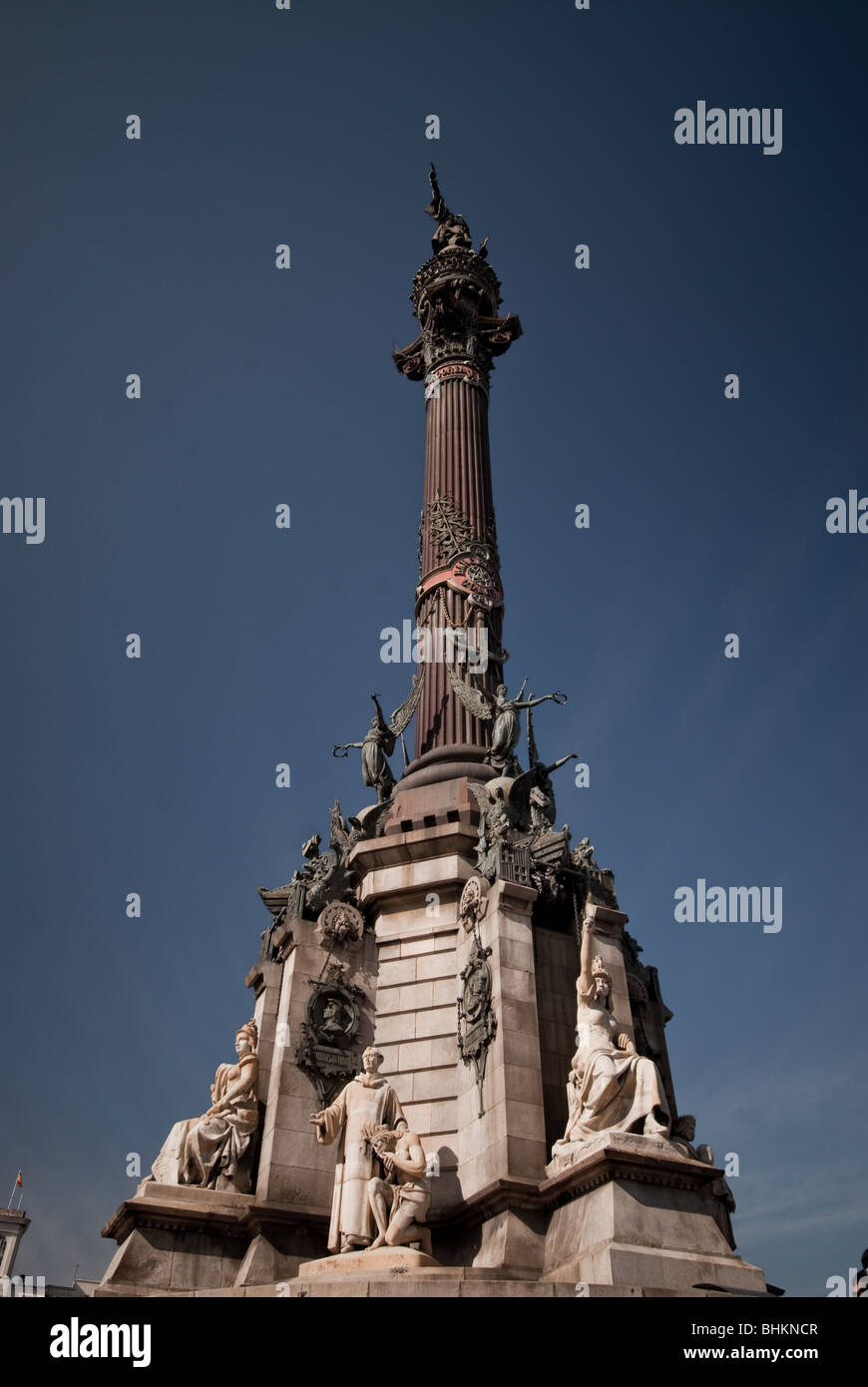 monument a Colom, Columbus Monument designed by Gaieta Buigas in 1888 ...