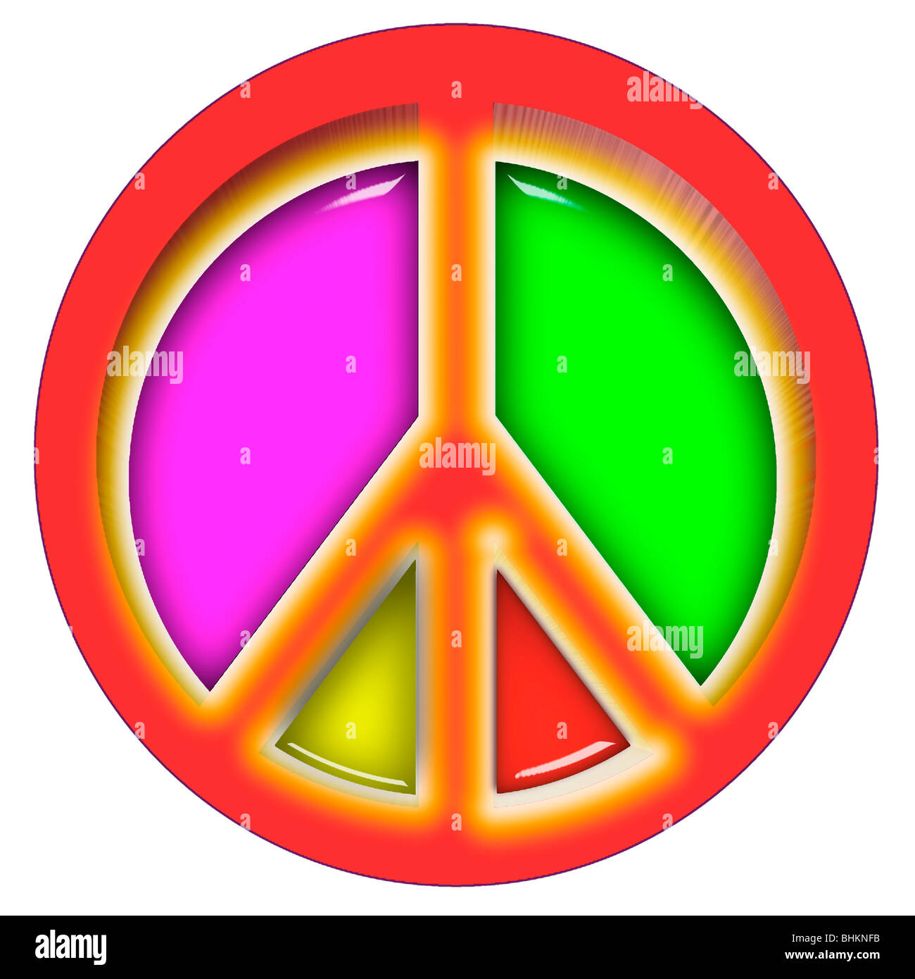 Fluorescent colourful sign Cut Out Stock Images & Pictures - Alamy