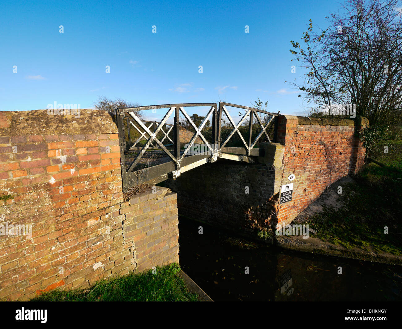 A bridge over a canal Stock Photo - Alamy