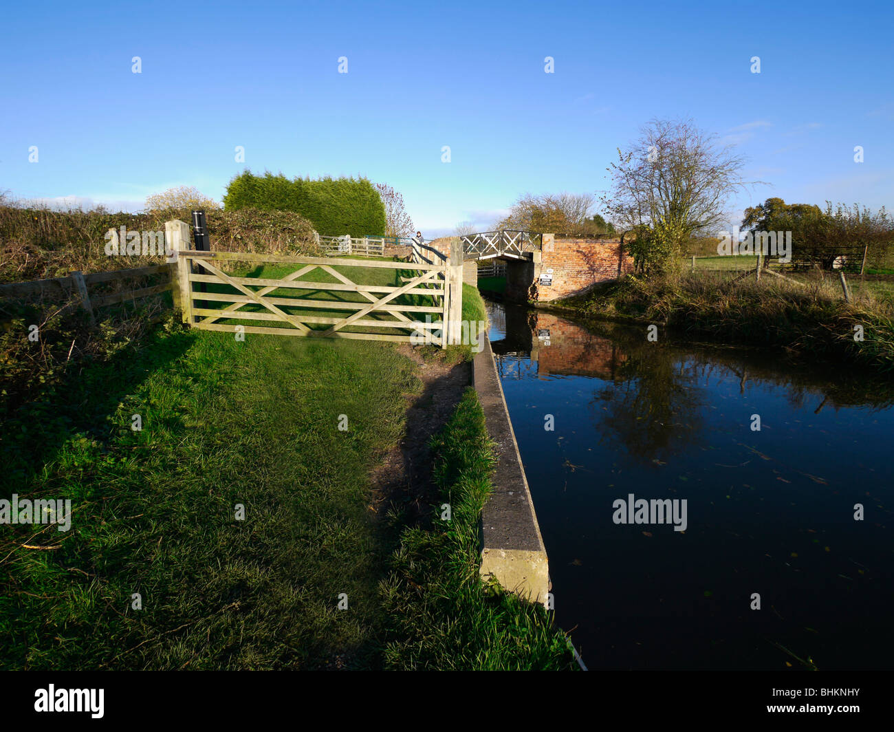 A bridge over a canal Stock Photo - Alamy