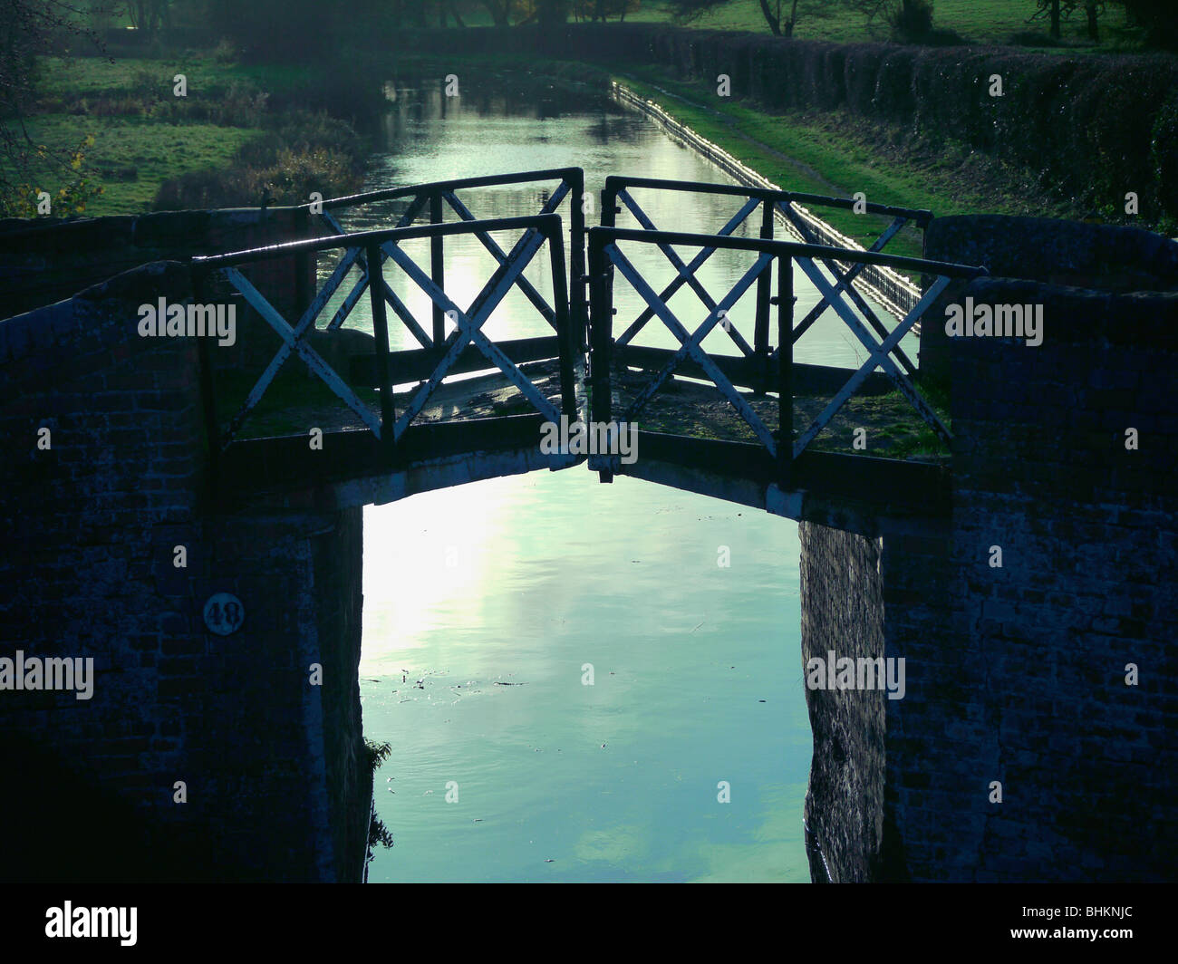 A bridge over a canal Stock Photo - Alamy