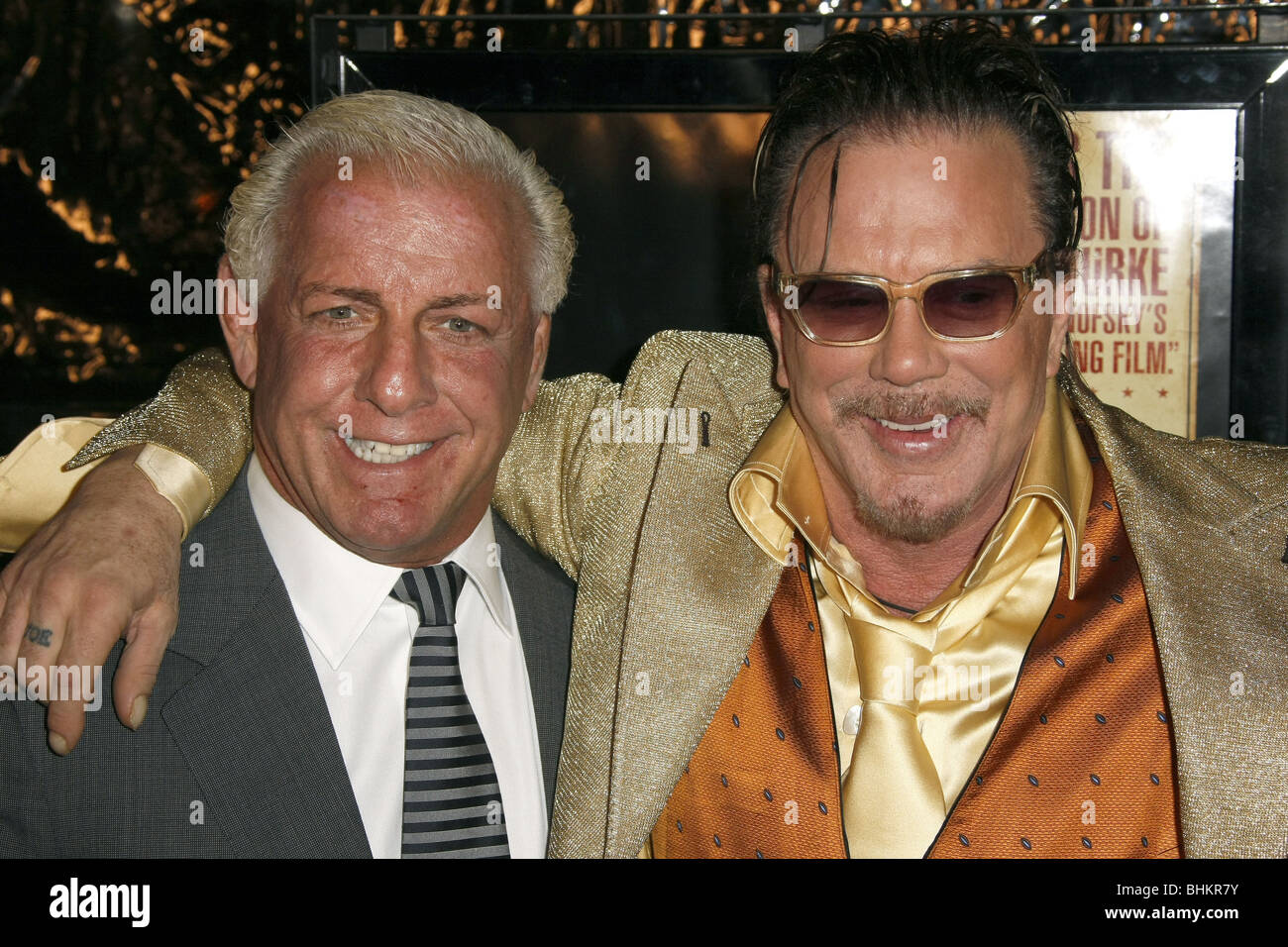 RICK FLAIR MICKEY ROURKE THE WRESTLER LOS ANGELES PREMIERE BEVERLY ...