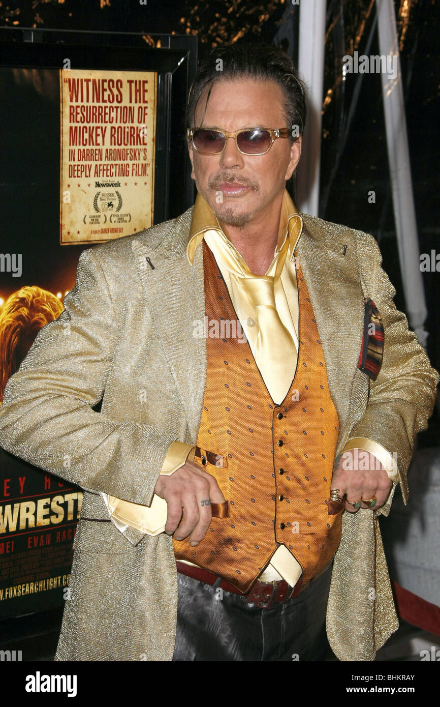 MICKEY ROURKE THE WRESTLER LOS ANGELES PREMIERE BEVERLY HILLS LOS ...