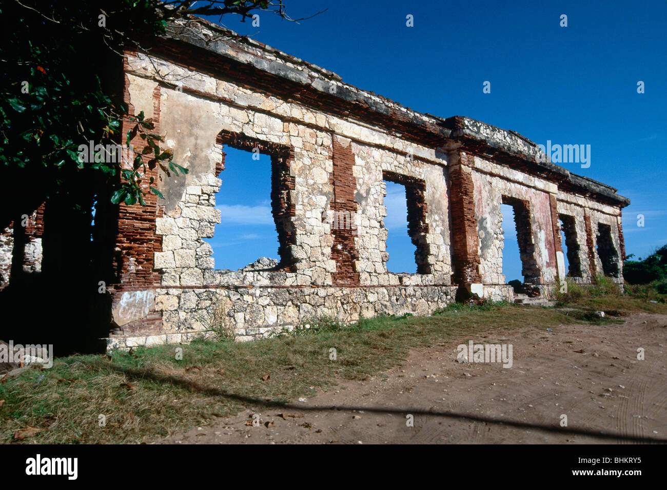 Front View of Ruins of a Lighthouse, Point Borinquen, Puerto Rico Stock ...