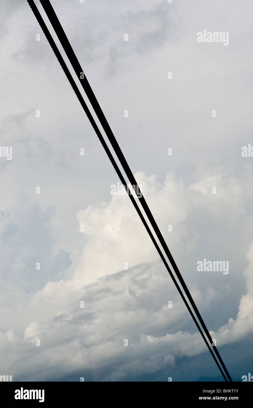 Cable car cables Stock Photo - Alamy