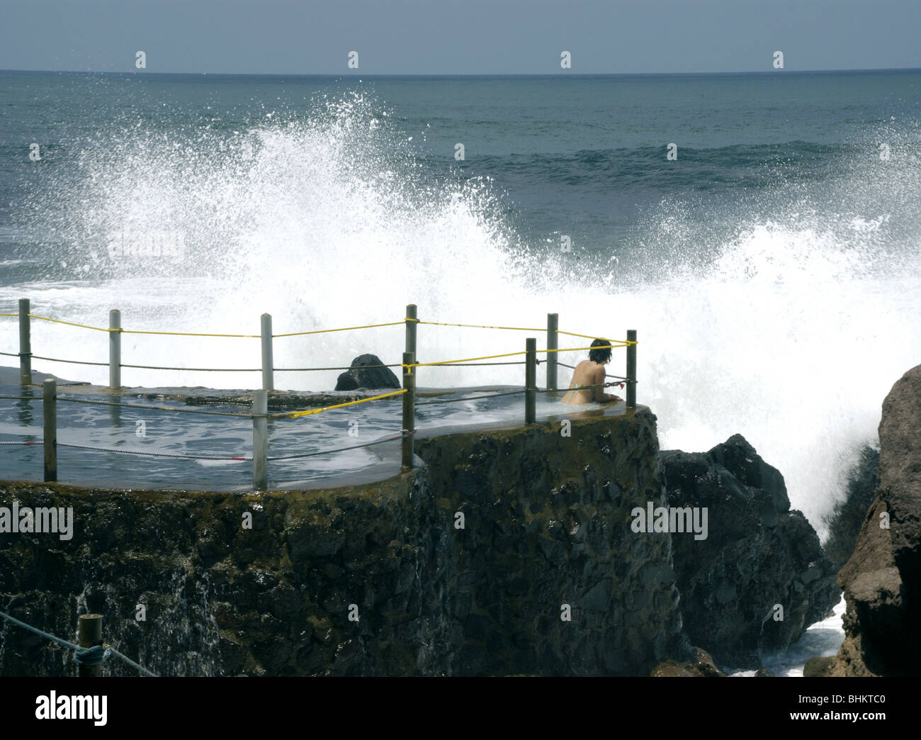 El Salvador. Naturals pools in the Atami Club. Coast of Pacific Ocean ...