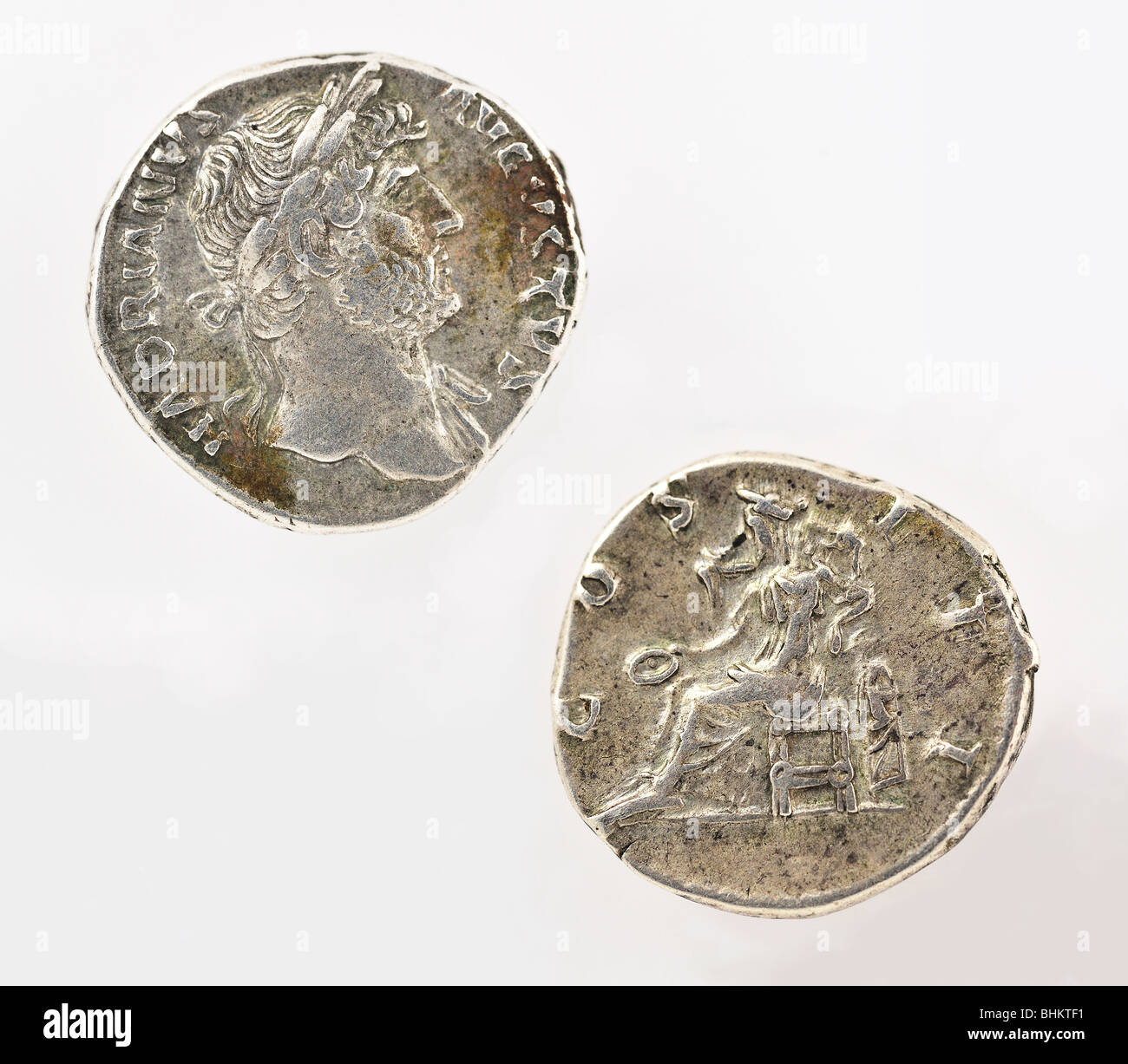 Isolated roman coin on a white background Stock Photo - Alamy