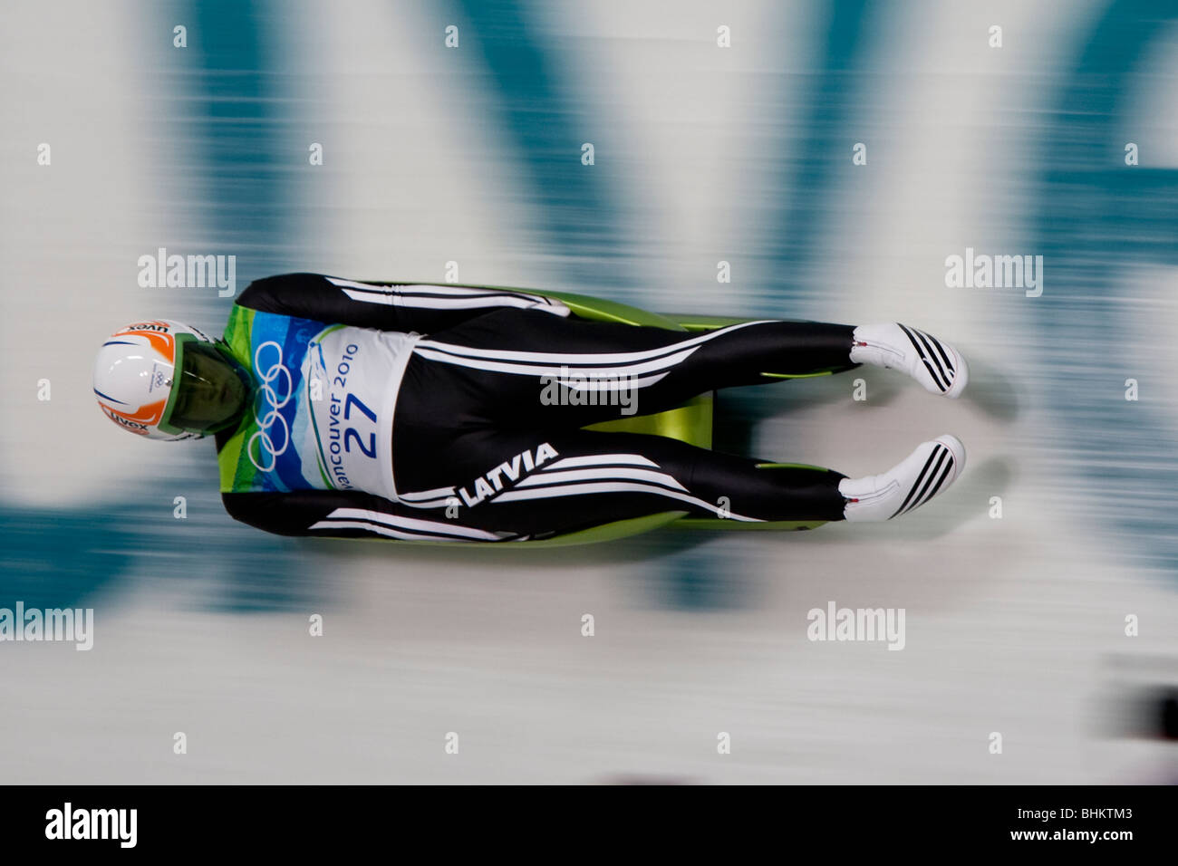 Agnese Koklaca (LAT) competing in the women's luge event at the ...