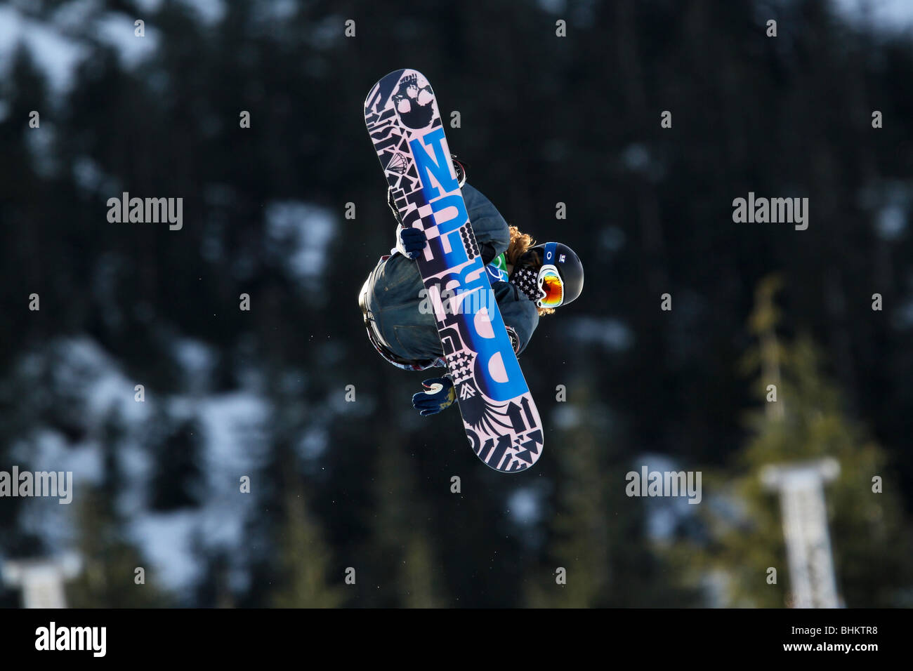 Shaun White (USA), gold medal winner, competing in the Men's Snowboard ...