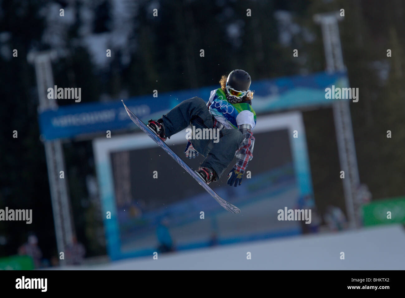 Shaun White (USA), gold medal winner, competing in the Men's Snowboard ...