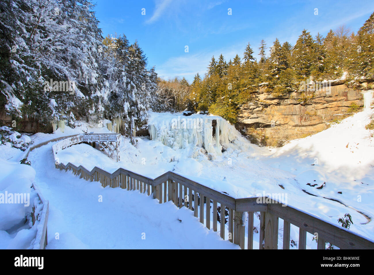 Blackwater Falls in Blackwater Falls State Park, Davis, West Virginia ...