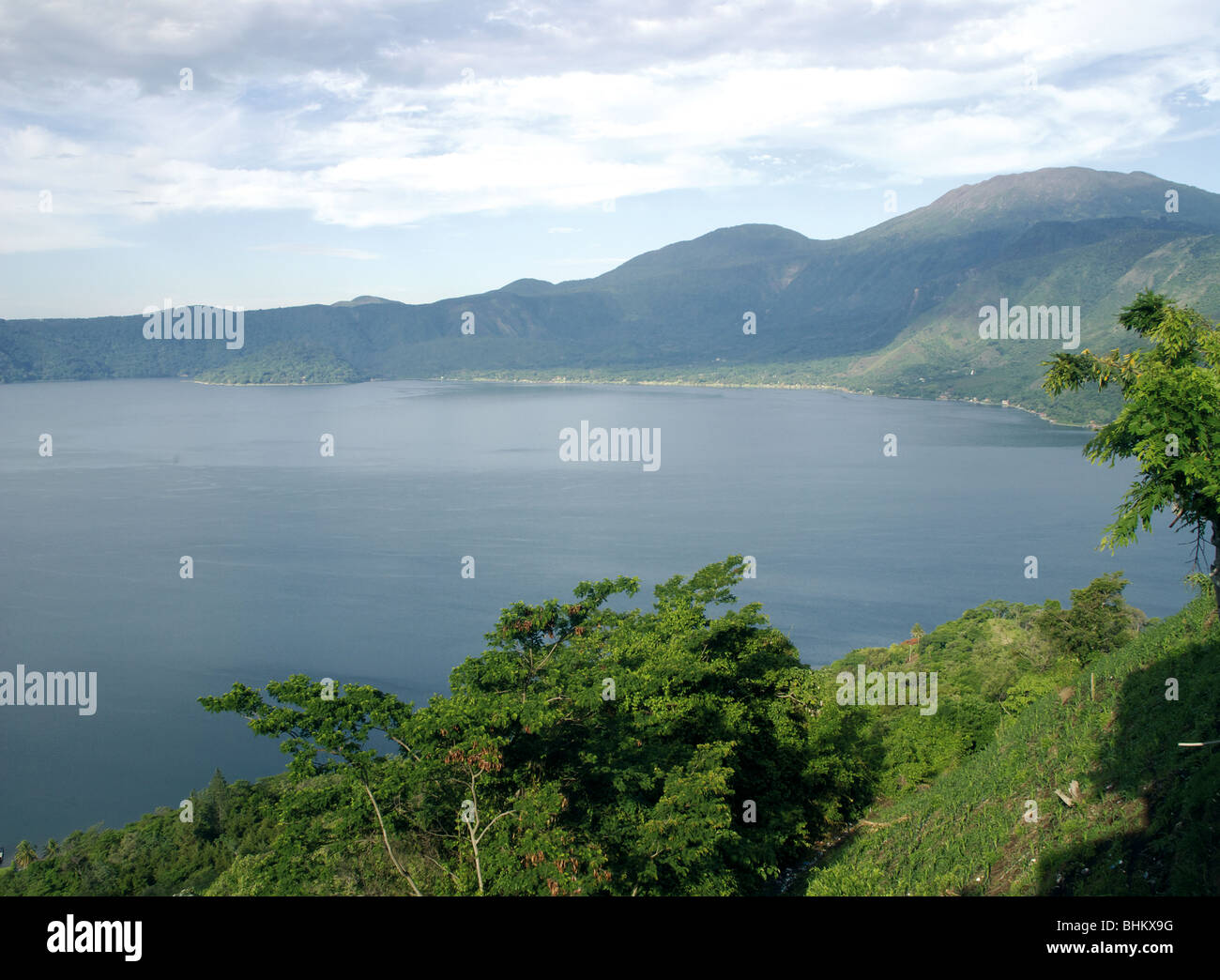 El Salvador. Lake Coatepeque . Lake in a volcanic crater Stock Photo ...