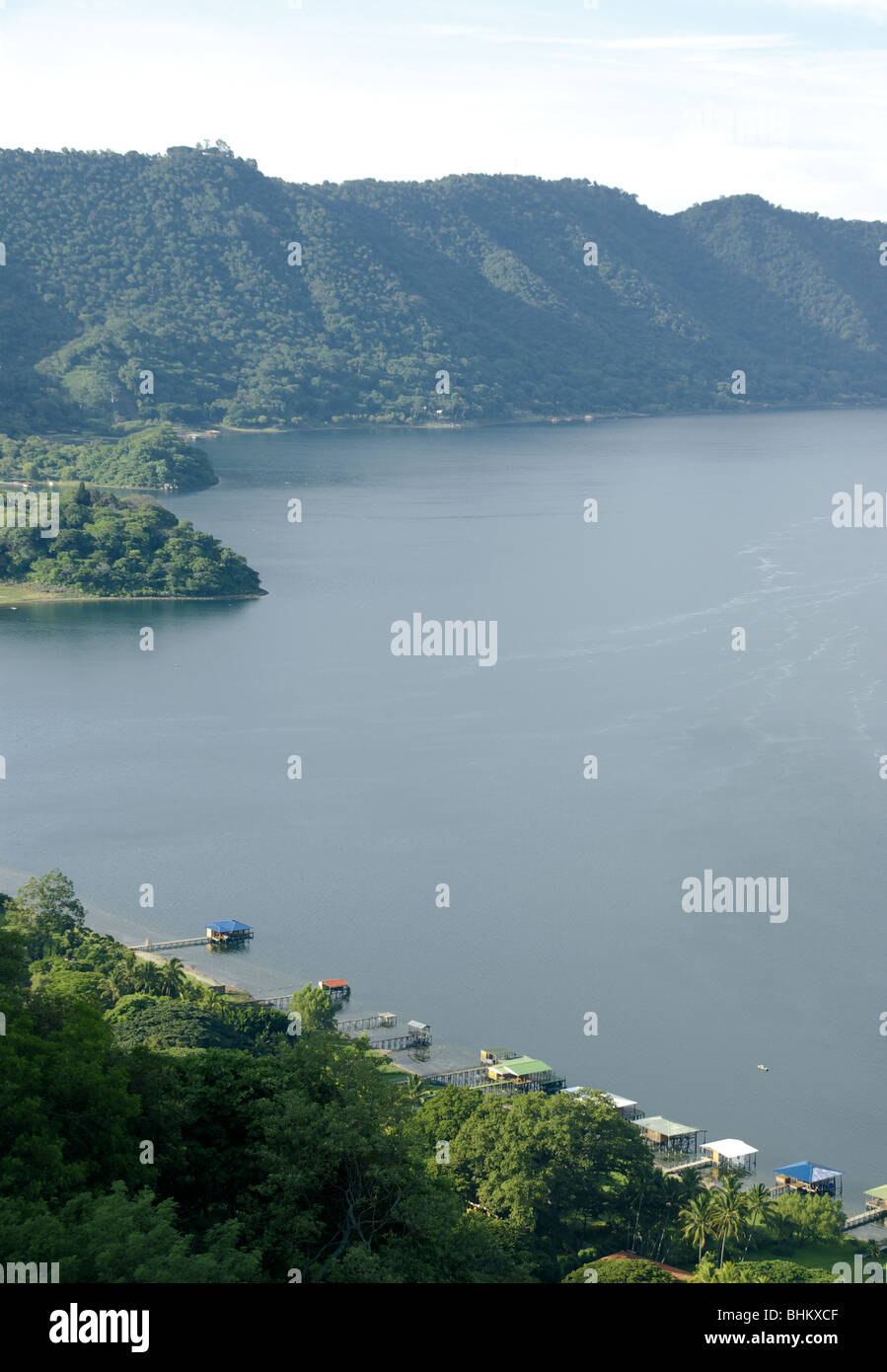 El Salvador. Lake Coatepeque . Lake in a volcanic crater Stock Photo ...