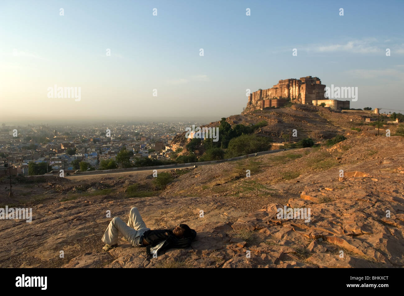 Meharangarh Fort (Jodhpur Fort), dominates the town of Jodhpur from its ...