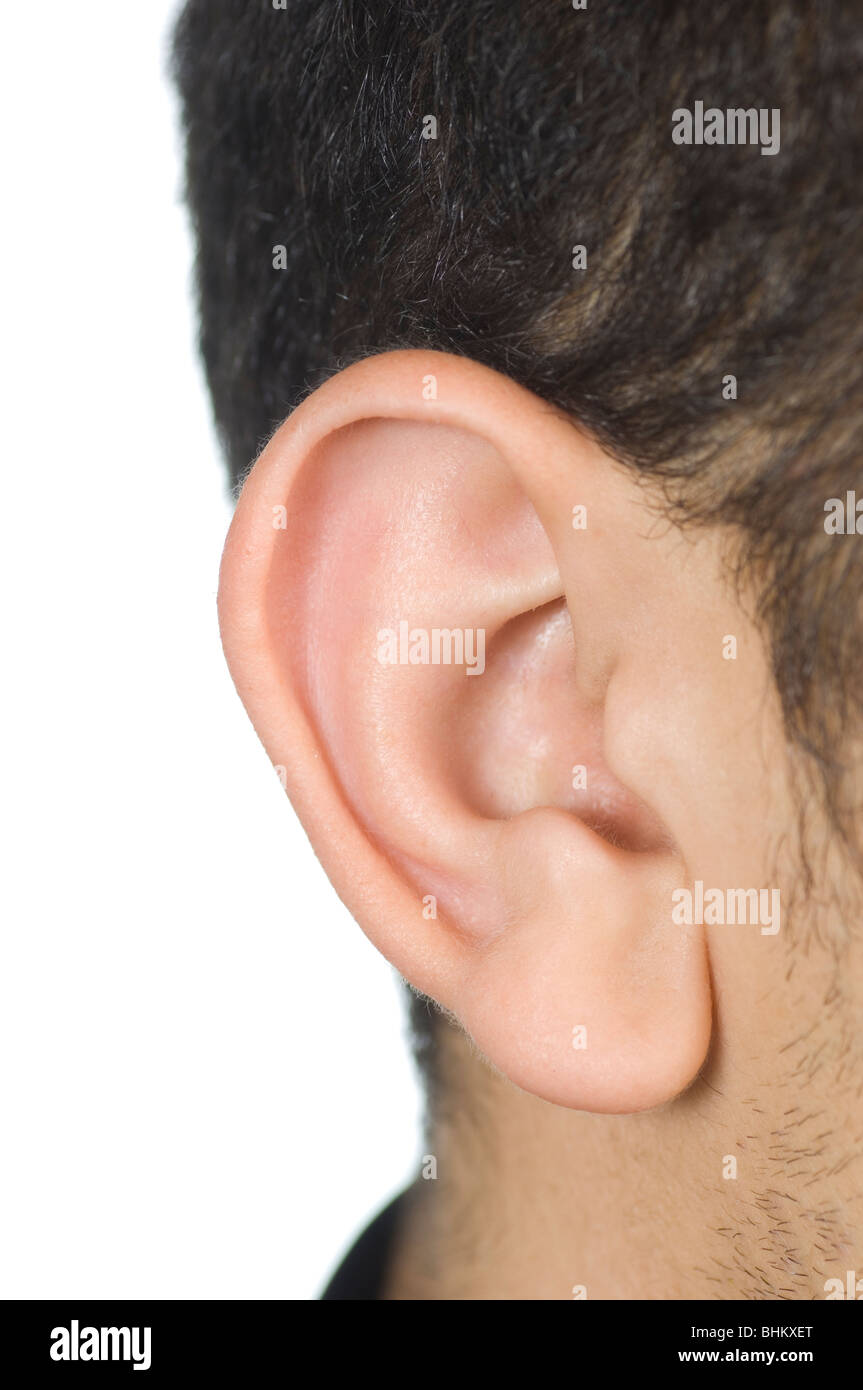 Ear cut out listen hi-res stock photography and images - Alamy