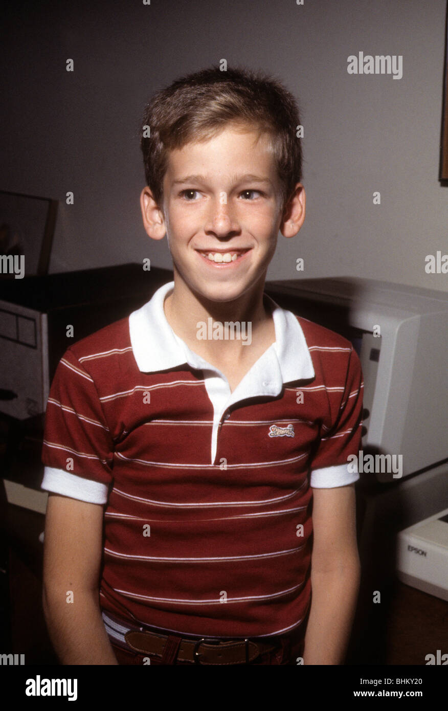 young boy smile portrait face happy innocent frail skinny friendly warm ...