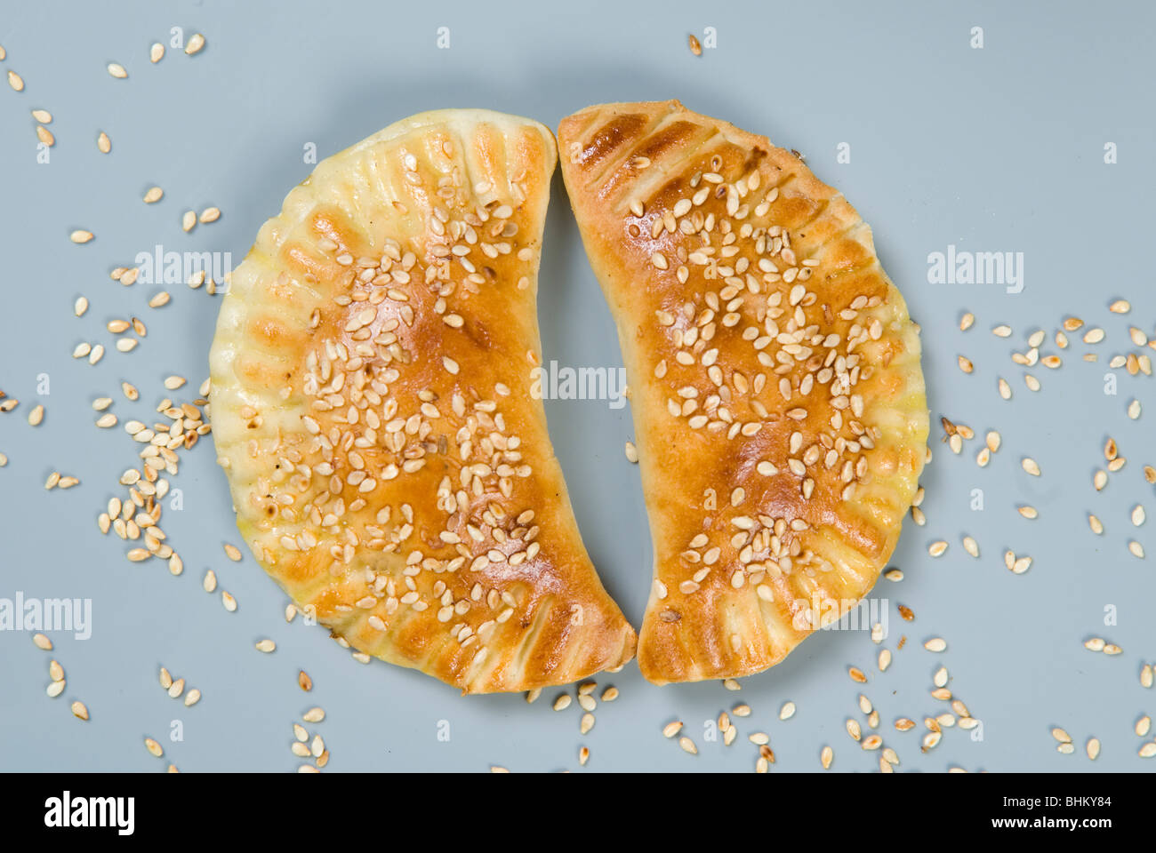 Lebanese Cheese Samosa covered with sesame seeds Stock Photo - Alamy