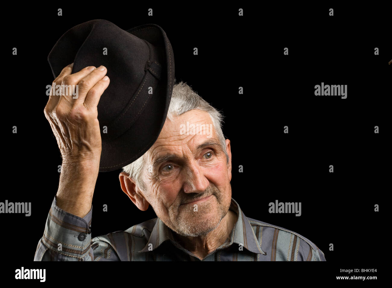 Old man saluting hi-res stock photography and images - Alamy