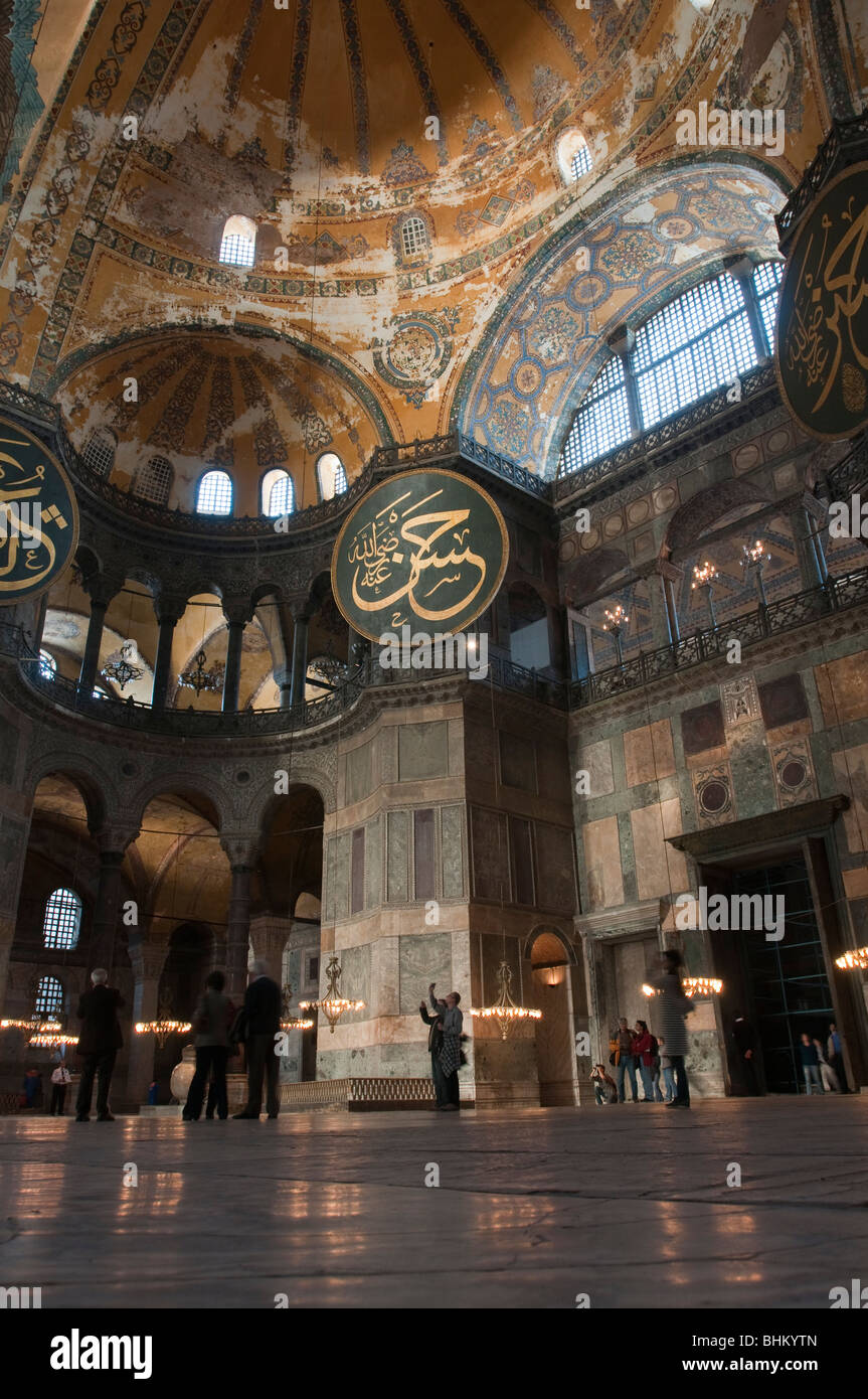 Interior of the former church and mosque, and now museum the Hagia ...