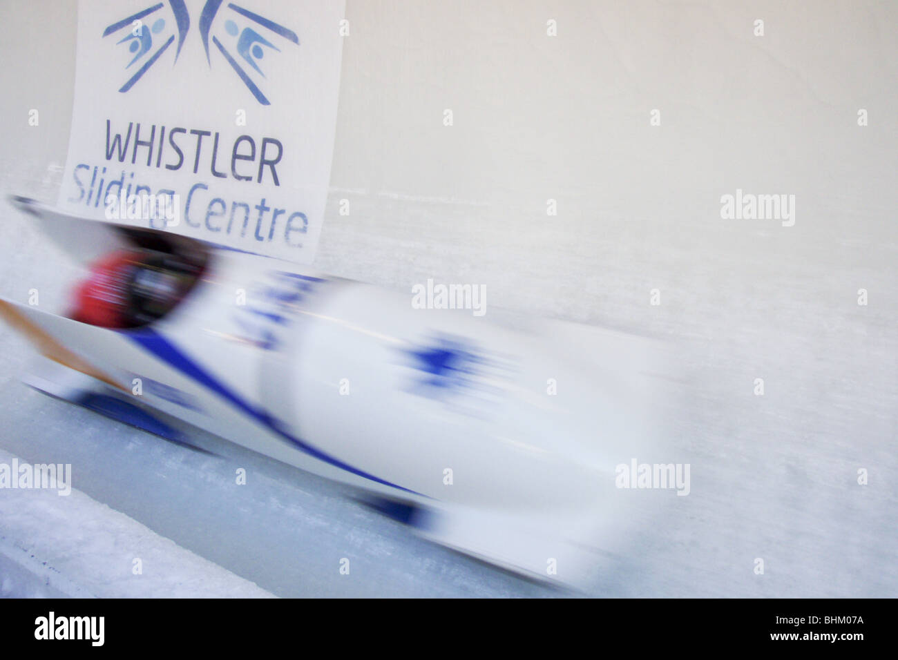 Bobsleigh Whistler Sliding Center Stock Photo - Alamy
