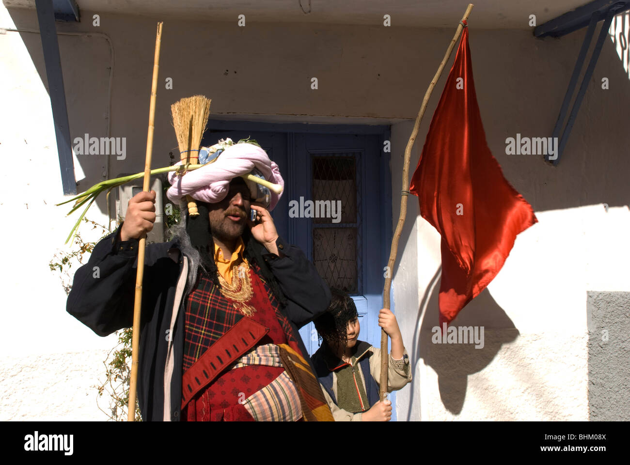 the qadi in the festival of apokries, carnival in greece Stock Photo ...