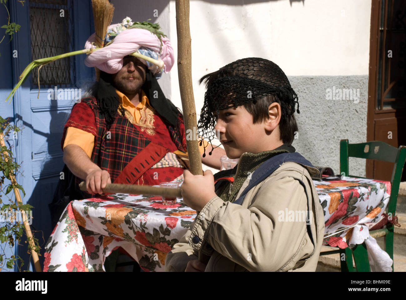 the qadi in the festival of apokries, carnival in greece Stock Photo ...