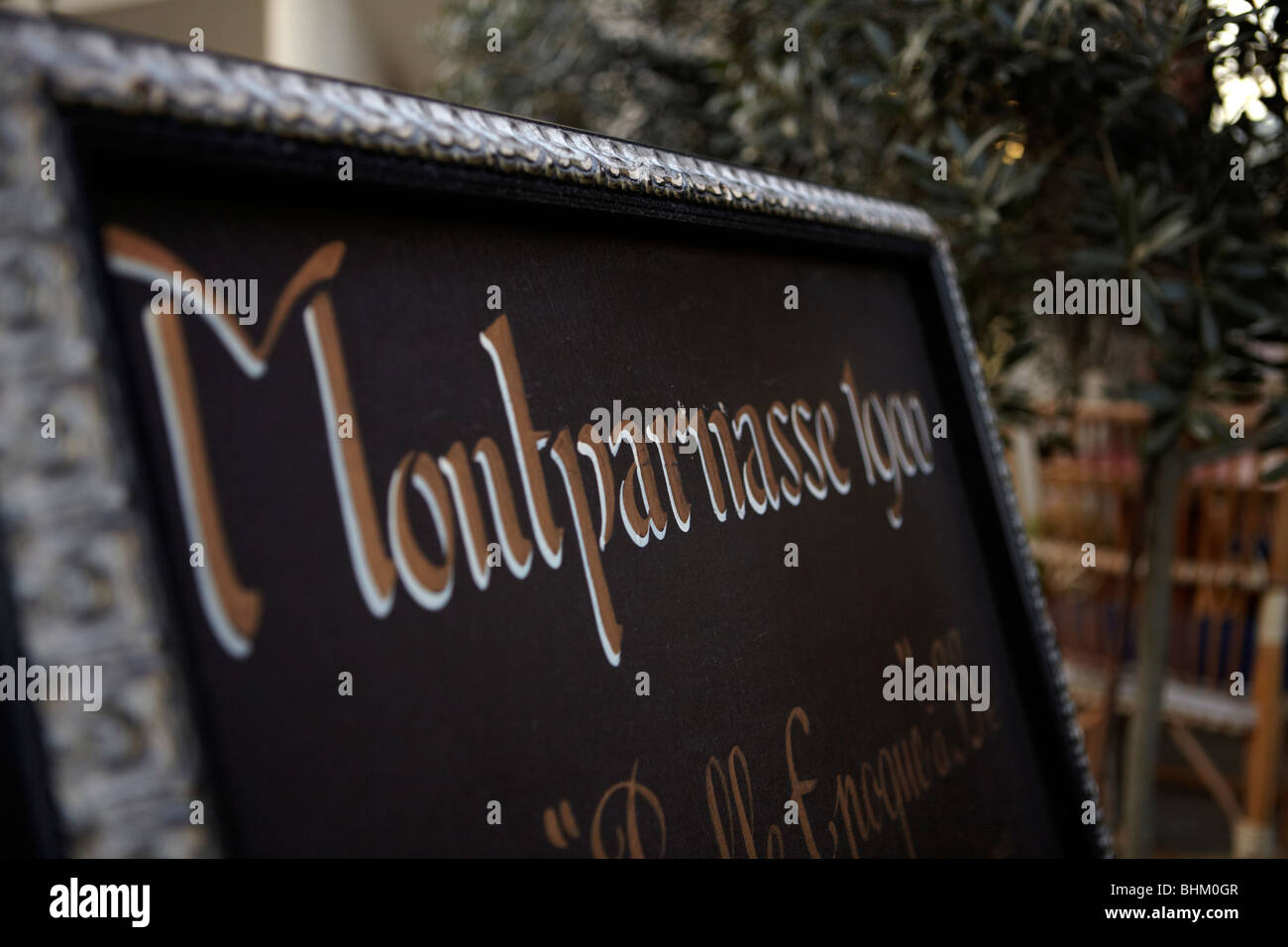 Montparnasse 1900 sign, Paris, France Stock Photo - Alamy