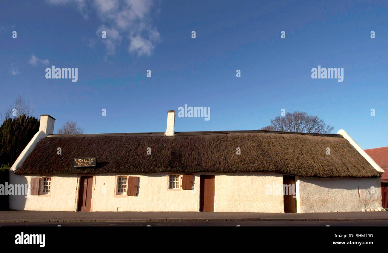 Burns Cottage, Alloway, Ayrshire, UK. The first home of poet Robert ...
