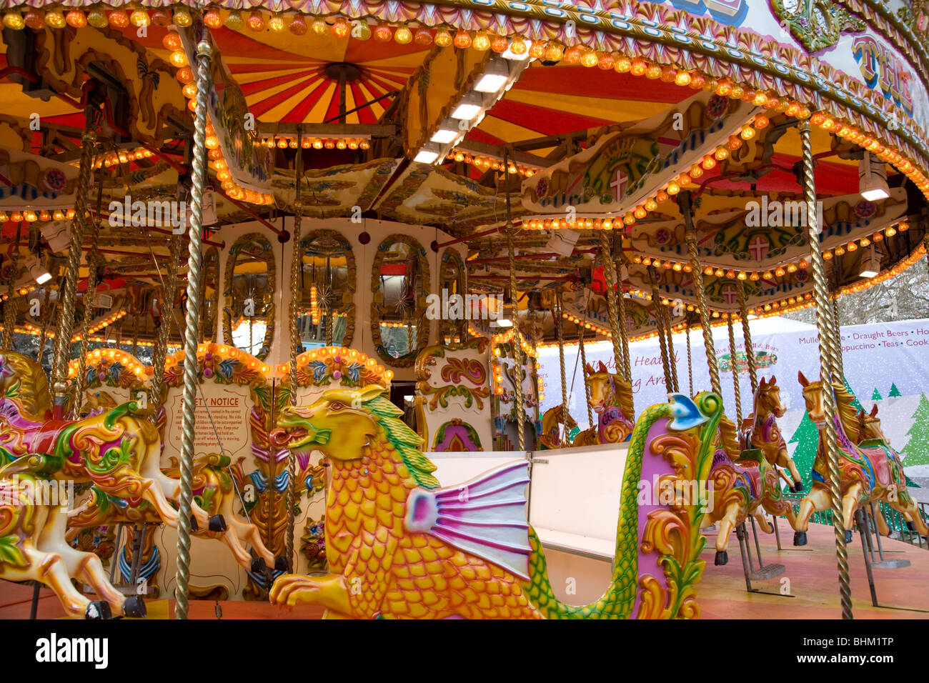 australian fairground carousel Stock Photo - Alamy