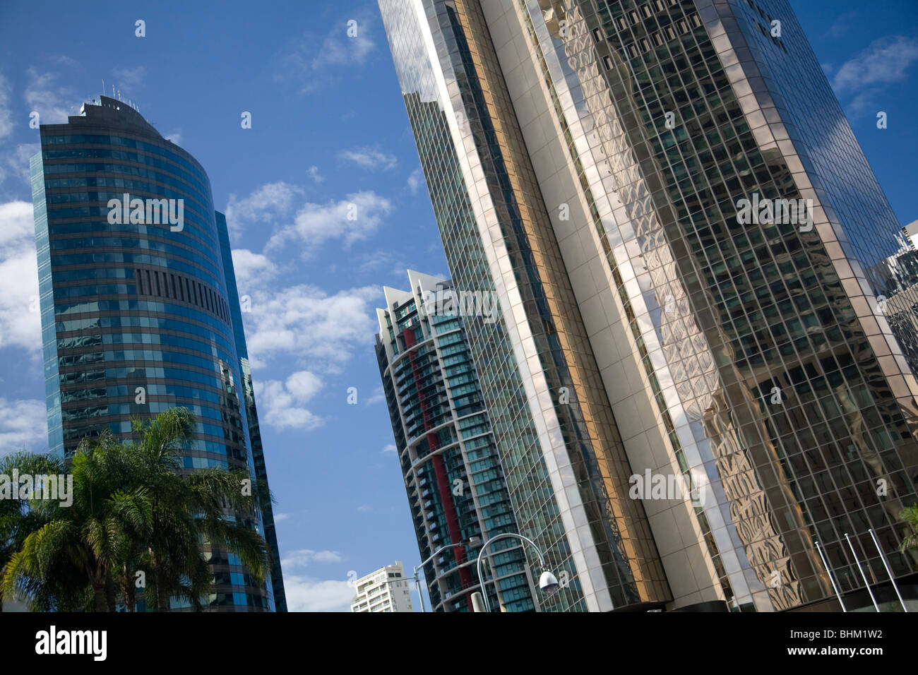 High rise skyscraper office buildings in Brisbane city centre ...