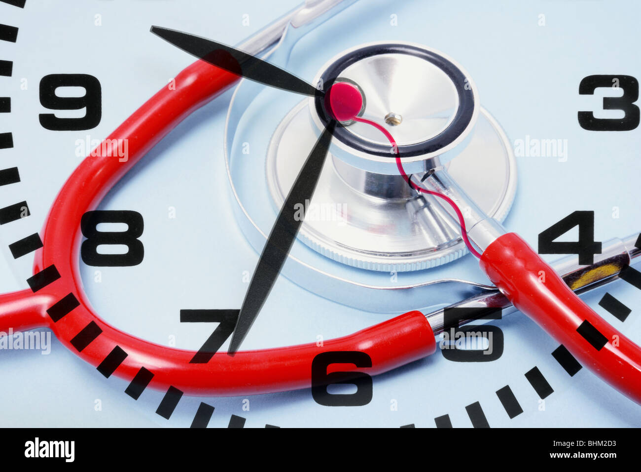 Clock and Stethoscope Stock Photo - Alamy