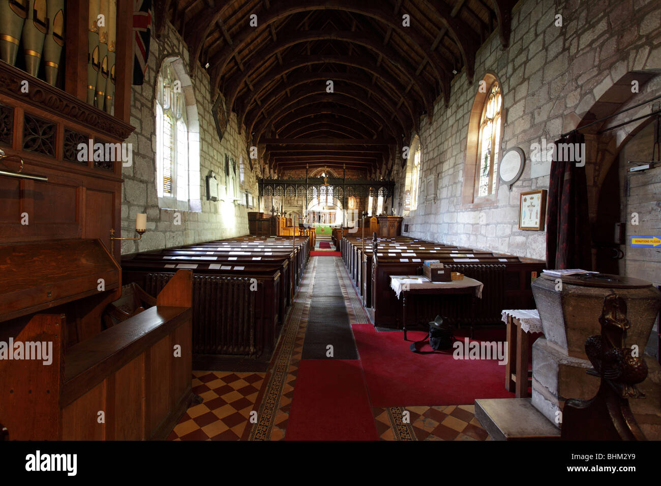 Originally built in the Norman period,the 15th century Nave at The ...