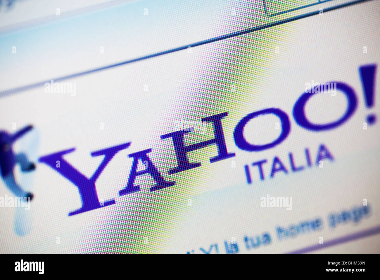 Yahoo Italia website homepage Stock Photo - Alamy