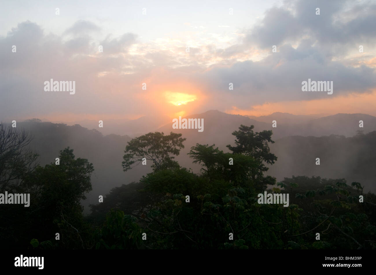 Panama Sunrise over Soberania National Park Stock Photo - Alamy
