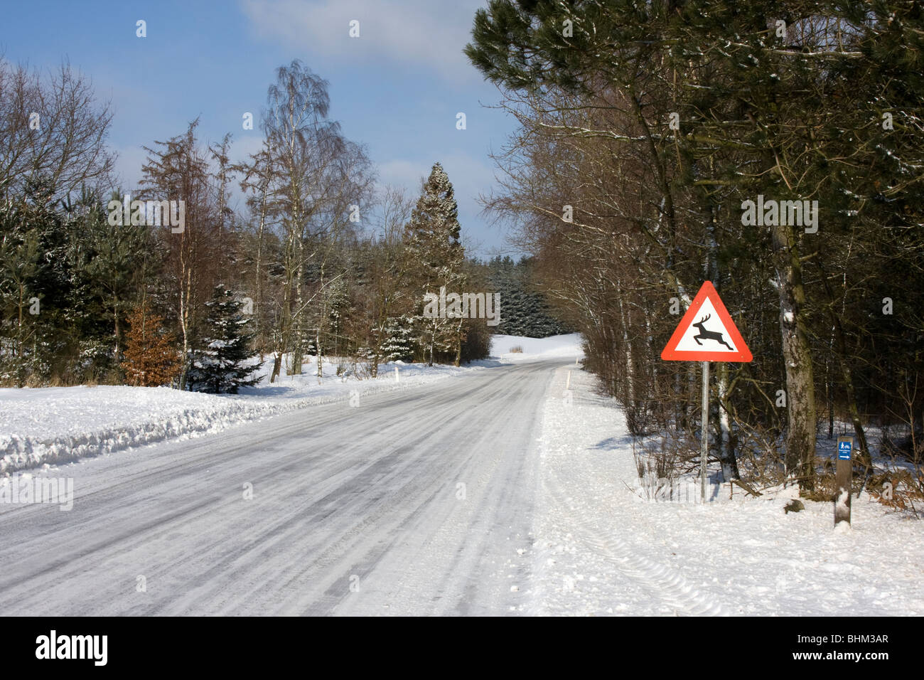 Danish warning road sign hi-res stock photography and images - Alamy
