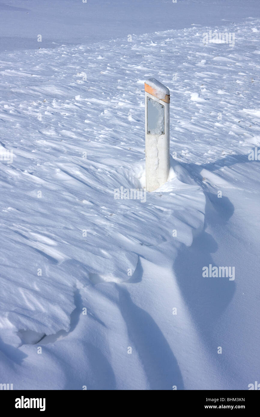 Snowdrift on the road Stock Photo - Alamy