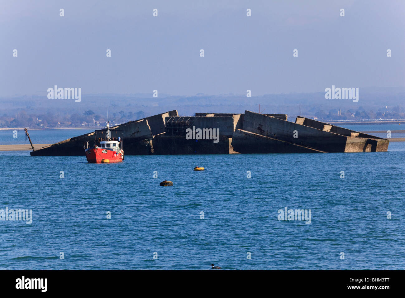Mulberry Harbour Caison, breaking up in Langstone harbour, from World ...