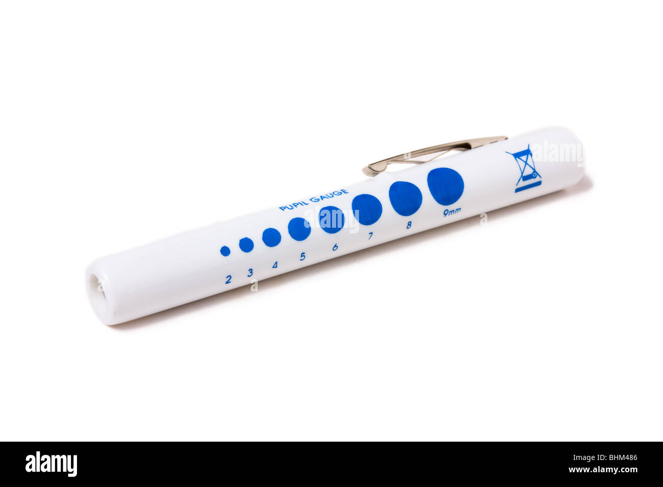 Medical diagnostic pen light with pupil gauge flash light torch Stock ...