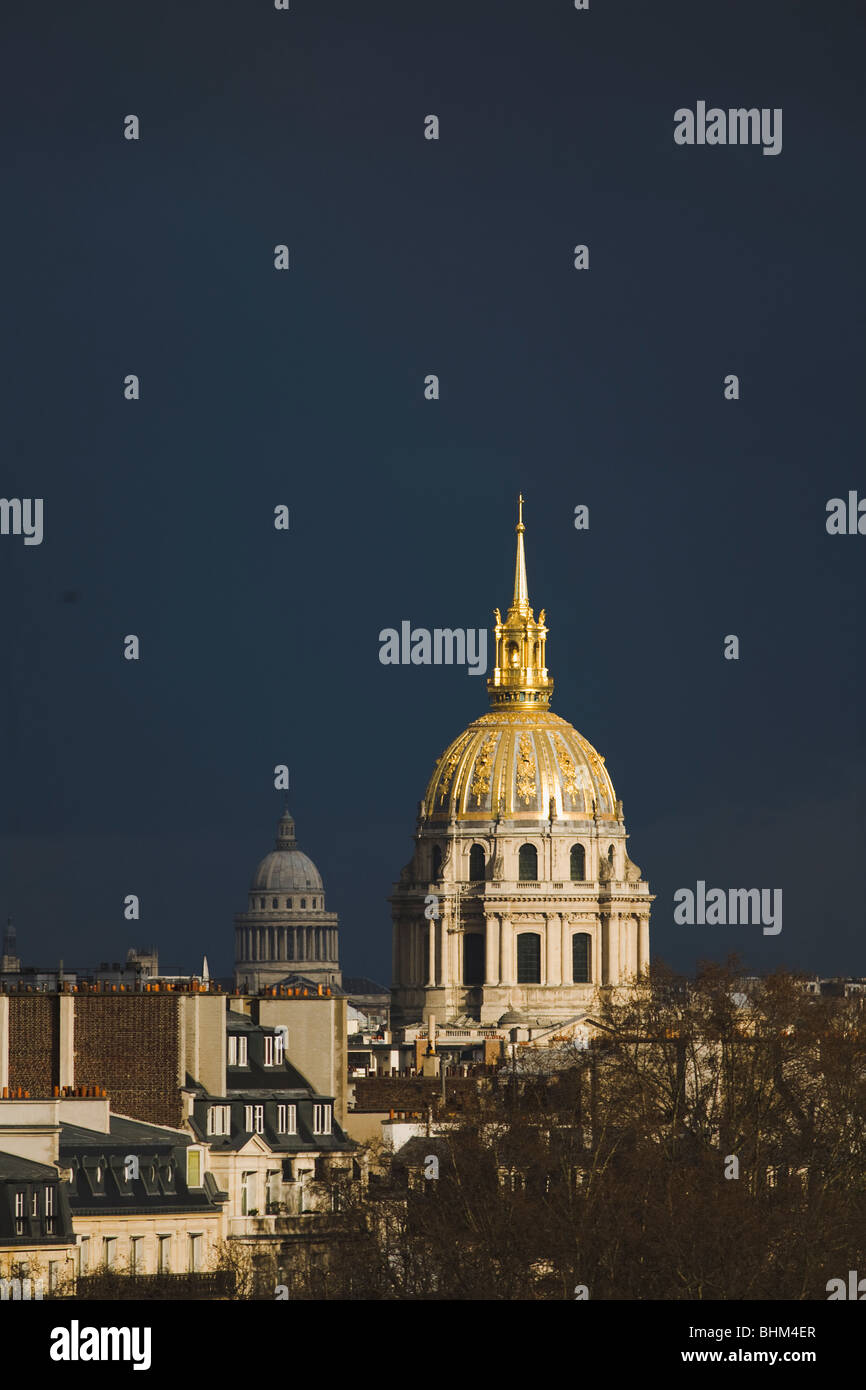 Domes of Les Invalides and Pantheon, Paris, France Stock Photo - Alamy