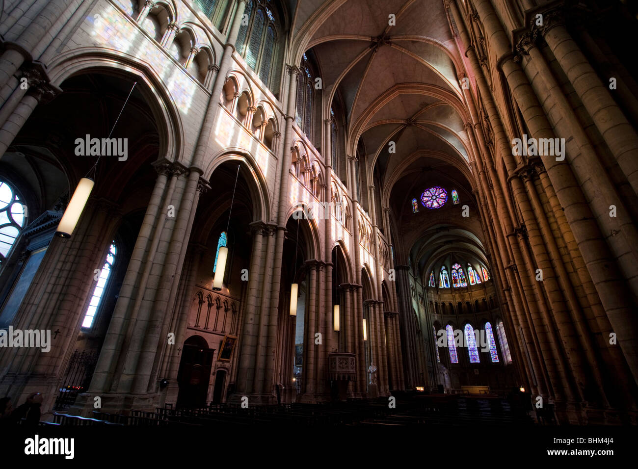 Saint Jean Cathedral, Lyon, France, built between the 12th and 15th ...