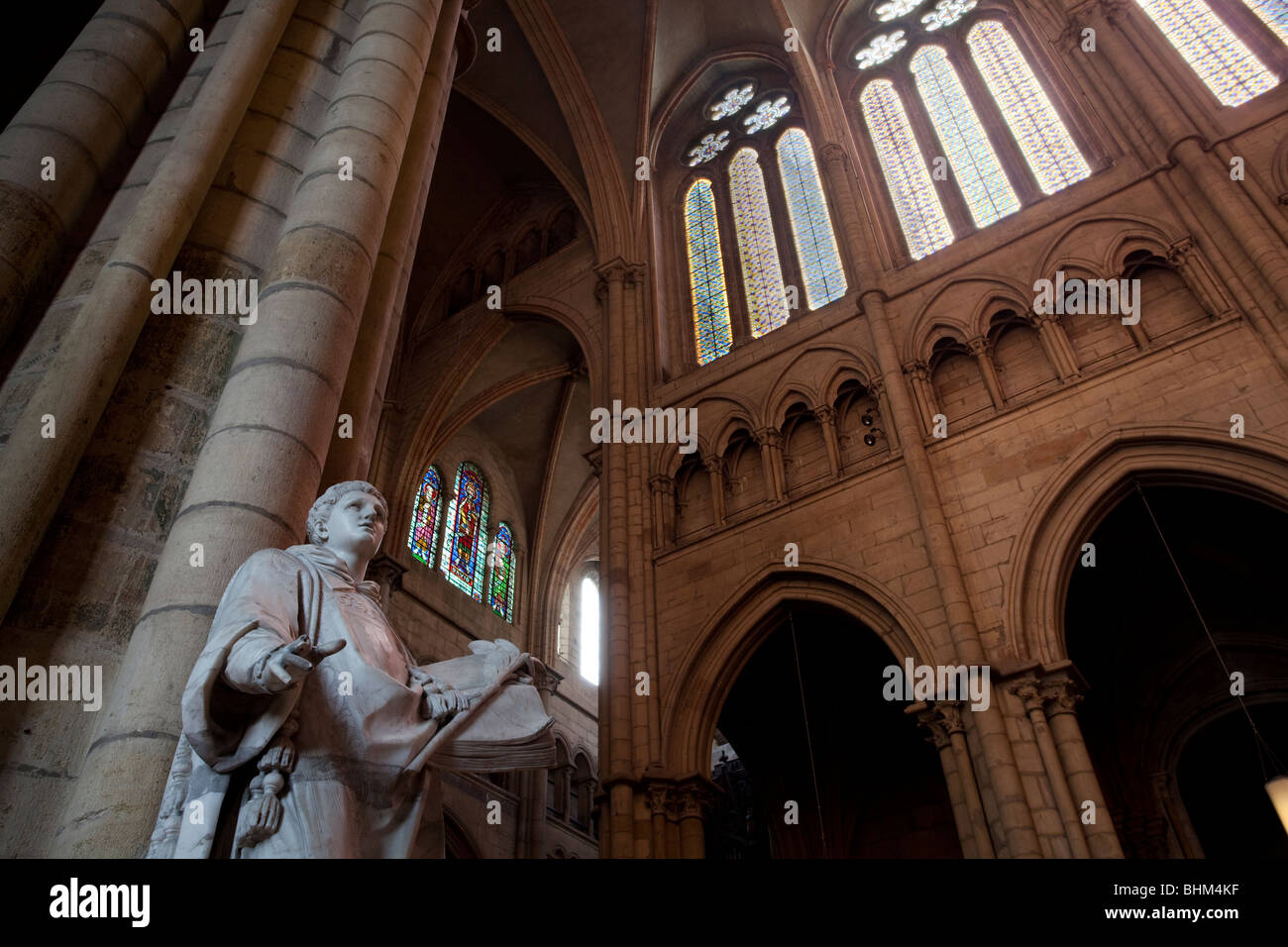 Saint Jean Cathedral, Lyon, France, built between the 12th and 15th ...