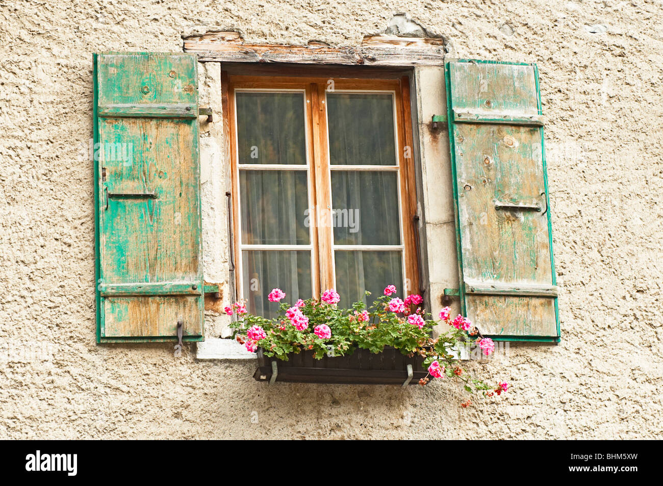 A traditional Swiss window Stock Photo - Alamy